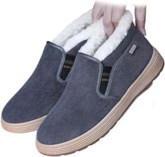 Generic Chaussons chauds et confortables pour homme, chaussures chaudes et moelleuses pour la marche en ext&eacute;rieur (Gray,42)