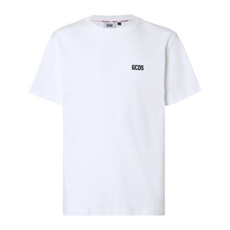 GCDS Logo-Print Baumwoll-T-Shirt - - Tops - Herren - Wei&szlig; - L