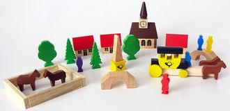 Dregeno Seiffen eG Dorf mit Postkutsche 22 teilig