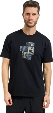 A|X Armani Exchange Homme, Tops, Bleu, Taille: M T-Shirt Col Rond