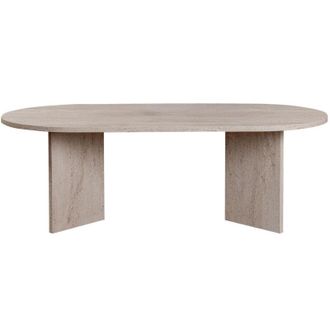 Hanah Home Table basse en bois Sable - 60 x 119 x 40 cm - Travertin