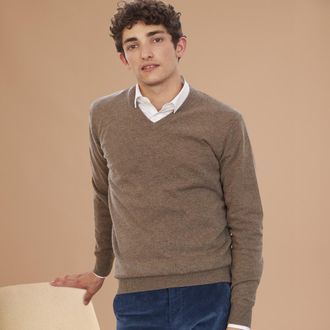 Bexley Elian - Pull homme gris taupe chin&eacute;
