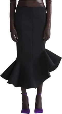 MUGLER Femme, Jupes, Noir, Taille: 34 FR Gonna Midi Skirt