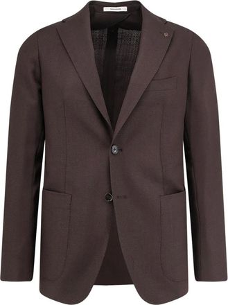 Tagliatore Homme, Vestes, Brun, Taille: M Blazer crois&eacute; &agrave; chevrons