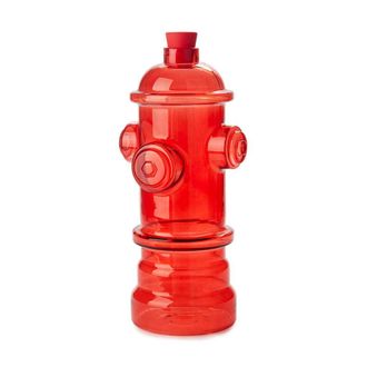 Balvi Flasche Hydrant Farbe Rot Flasche, einem Hydranten nachempfunden Glas