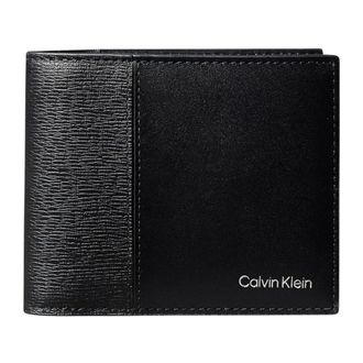 Calvin Klein Portefeuille fin en cuir avec blocage Rfid - Homme - Accessoires - Noir - Taille: ONE Size
