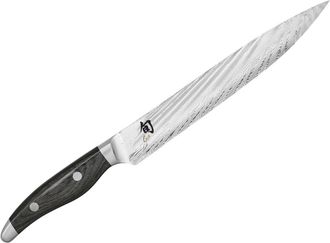 Kai Shun Nagare Schinkenmesser 23 cm Klingenlänge - 72 Lagen Damaszenerstahl VG 2 & VG 10 Dual-Core-Klinge - Pakkaholz grauschwarz - Handgefertigt in Japa