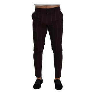 Dolce & Gabbana Braune MainLine Wollmischungshose - - Trousers - Herren - Braun - M