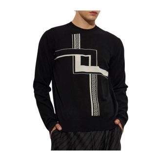 Versace Round-Neck Strickwaren - - Knitwear - Herren - Schwarzk - XL
