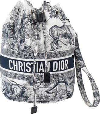 Dior Crossbody Bags - Christian Dior Toile De Jouy Pouch Bag - Gr. unisize - in Wei&szlig; - f&uuml;r Damen