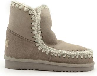 Mou Femme, Chaussures, Gris, Taille: 36 EU Bottes Grises en Peau de Mouton Faites Main