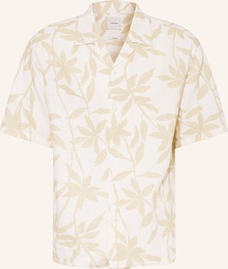 Calvin Klein Resorthemd Relaxed Fit Mit Leinen beige