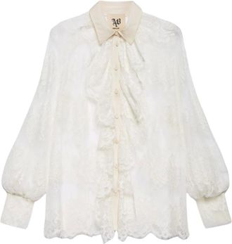 Aniye By Femme, Blouses et Chemises, Blanc, Taille: 36 FR Lace Shirt