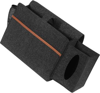 Artibetter Filz Aufbewahrungstasche H&auml;ngend mit Multi Taschen Bett Organizer f&uuml;r Schlafzimmer und Wohnheim Waschbar Stauraum f&uuml;r Handy Brillen B&uuml;cher Dunkelgrau