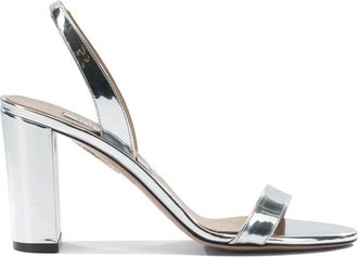 Aquazzura Femme, Chaussures, Gris, Taille: 38 1/2 EU Sandales So Nude Block 85mm