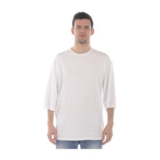 Daniele Alessandrini Homme, Tops, Blanc, Taille: M Maglia Clandestino Over St