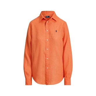 Polo Ralph Lauren Chemise Leinenhemd mit geradem Schnitt - - Blouses & Shirts - Damen - Orange - M