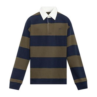 A.P.C. Langarm Poloshirt - - Tops - Herren - Gr&uuml;n - M