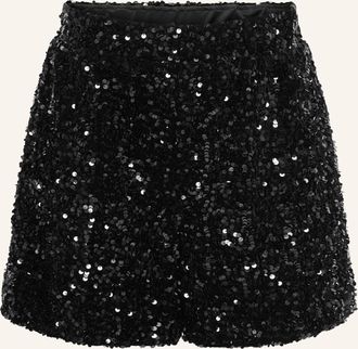 Only Samtshorts Mit Pailletten schwarz