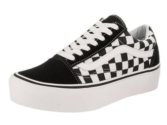Vans Old Skool Platform (Checkerboard) BLK/TR Wei&szlig; - Nummer - 40