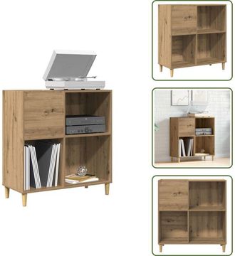 vidaXL Armoire &agrave; disques ch&ecirc;ne artisanal 84,5x38x89 cm bois ing&eacute;nierie - Armoire &agrave; Disques - Armoires &agrave; Disques - Armoire Pour Tourne-disques - Armoire De