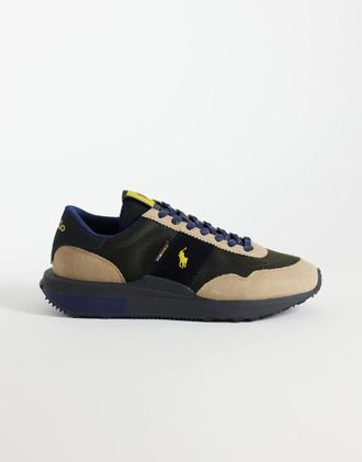 Polo Ralph Lauren Train 89 Sneaker aus Wildleder in Oliv und Hellbraun-Gr&uuml;n