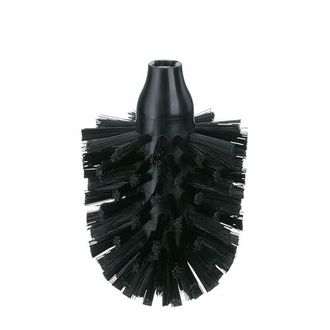 KELA WC Bürstenkopf LA BROSSE SOFT, Ersatzkopf für Klobürste, Nylon Borsten, Toilettenbürstenkopf aus PET-Kunststoff, schwarz