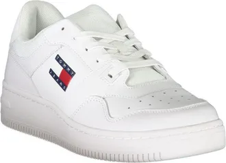 Tommy Hilfiger Logo-Embellished Leather Sneakers - White