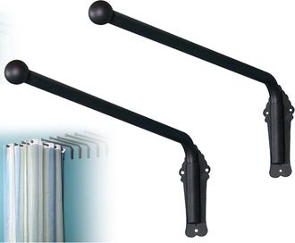 Generic Schwerlast Schwenkarm-Fenstervorhangstange, Flexibel Schwenkarm-Gardinenstange 25mm Durchmesser,Klassisch Runde Endst&uuml;cke Schm&uuml;cken Vorhangst&auml;nder f&uuml;r