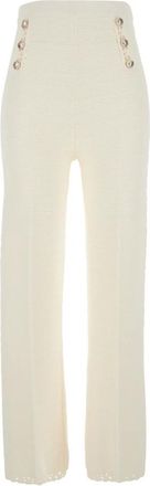Twinset Femme, Pantalons, Blanc, Taille: 38 FR Wide Pantalons
