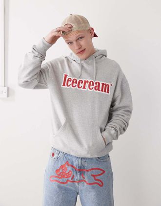 Icecream Sweat à capuche à enfiler avec logo - Gris