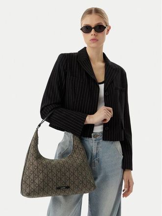 Calvin Klein Handtasche Emblem Jacquard LV04F3635G Khakifarben