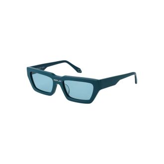Replay unisex, Accessoires, Bleu, Taille: ONE Size Lunettes de soleil en plastique avec d&eacute;tails