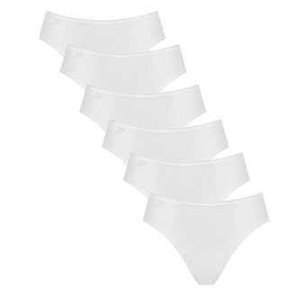 sloggi Damen Slips 24/7 Microfibre Tai Slip 6er Pack, Farbe:Weiß, Wäschegröße:42, Artikel:-0003/03 white