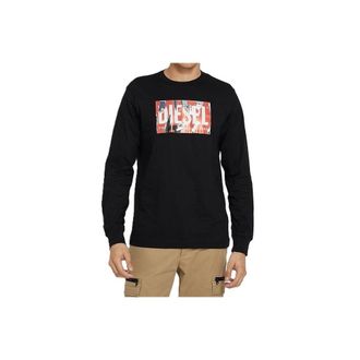 Diesel Herren T-Shirt 100% Baumwolle - - Tops - Herren - Schwarzk - 2XL