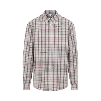 Off-white Check Baumwollhemd - - Shirts - Herren - Mehrfarbig - XL