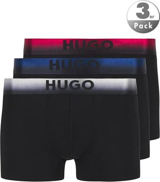 HUGO BOSS Herren Trunks schwarz Baumwolle & Mix unifarben