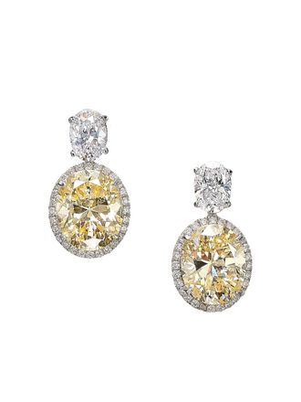 Anabela Chan boucles doreilles Celestial Halo en or blanc 14ct &agrave; diamants - Argent