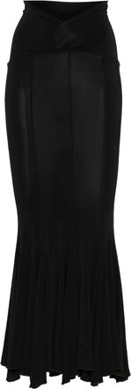 Nensi Dojaka jupe longue à empiècements contrastants - Noir