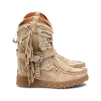El Vaquero Femme, Chaussures, Beige, Taille: 38 EU Arya Wedge Moccasin Boot