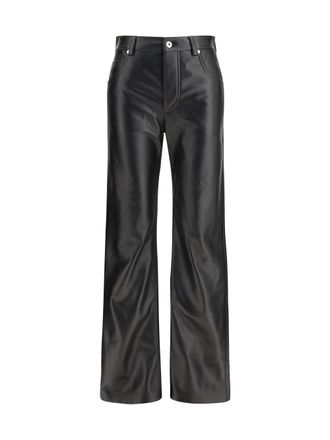 Bottega Veneta Lambskin Flared Trousers - Black