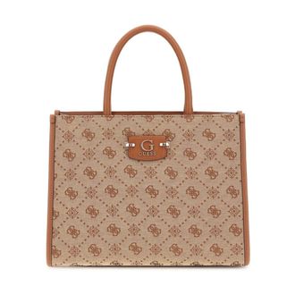 Guess Neda Hobo Schultertasche mit Logo - - Bags - Damen - Braun - ONE SIZE