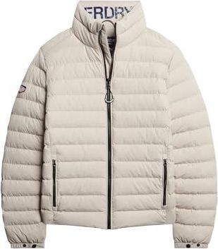 Superdry Fuji Print Padded Jacket Anorak, Gris Ch&acirc;teau, Small Homme