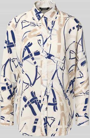 Lauren Ralph Lauren Hemdbluse im Allover-Look mit Knopfleiste Modell KOTTA