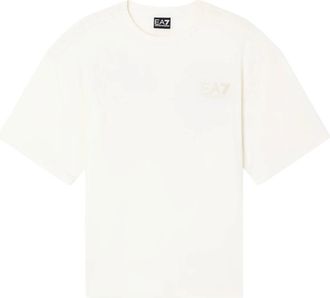 Emporio Armani Emporio Armani Ea7, Homme, Tops, Beige, Taille: S T-shirt en jersey de coton avec logo