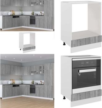 vidaXL Vidaxl - Armoire &agrave; four Sonoma gris 60x46x81,5 cm Bois ding&eacute;nierie - Meuble De Cuisine - Armoire &agrave; Four - Meuble Rangements - Cuisini&egrave;re