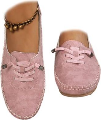 Generic Mocassins d&eacute;contract&eacute;s et Confortables pour Femmes, Chaussures Plates Cousues, l&eacute;g&egrave;res et Confortables &agrave; Enfiler, Respirantes et agr&eacute;ables &agrave; Porter. (