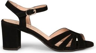 miMaO Sandales en cuir &agrave; talon large Noir EU 39