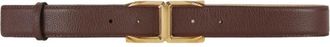 Elisabetta Franchi Femme, Accessoires, Brun, Taille: XL Rounded Leather Belt
