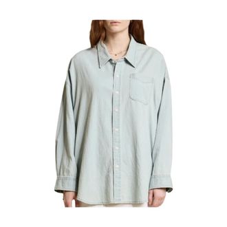 Denimist Sunfaded Blue Button Front Hemd - - Blouses & Shirts - Damen - Blau - S